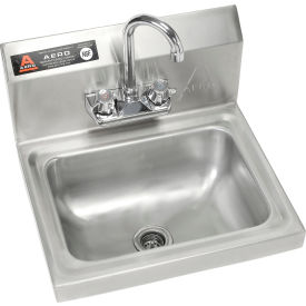 Aero Wall Mount Stainless Steel Hand Sink 14"W 10"D With 7" Gooseneck ...