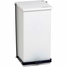 Detecto® White Baked Epoxy Steel Step-On Can, 32 Quart — Keller-Heartt