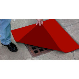 ENPAC® Spill Protector Drain Cover, 36" x 36" x 1/4", Red, 4336-SP ...