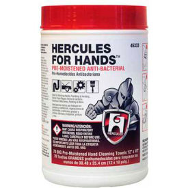 Hercules 45333 Hercules For Hands - Pre-Moistened Towels 70 Towels Per ...