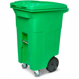 Toter Organic Waste Trash Cart w/Casters, 64 Gallon, Organic Green - A ...