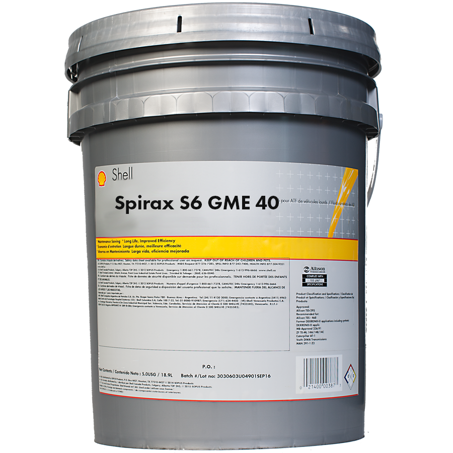 Shell Spirax S6 GME 40- 5 GALLON PAILS — Keller-Heartt