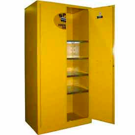 Securall® 36x24x72 Flammable Spill Containment Cabinet Yellow — Keller ...